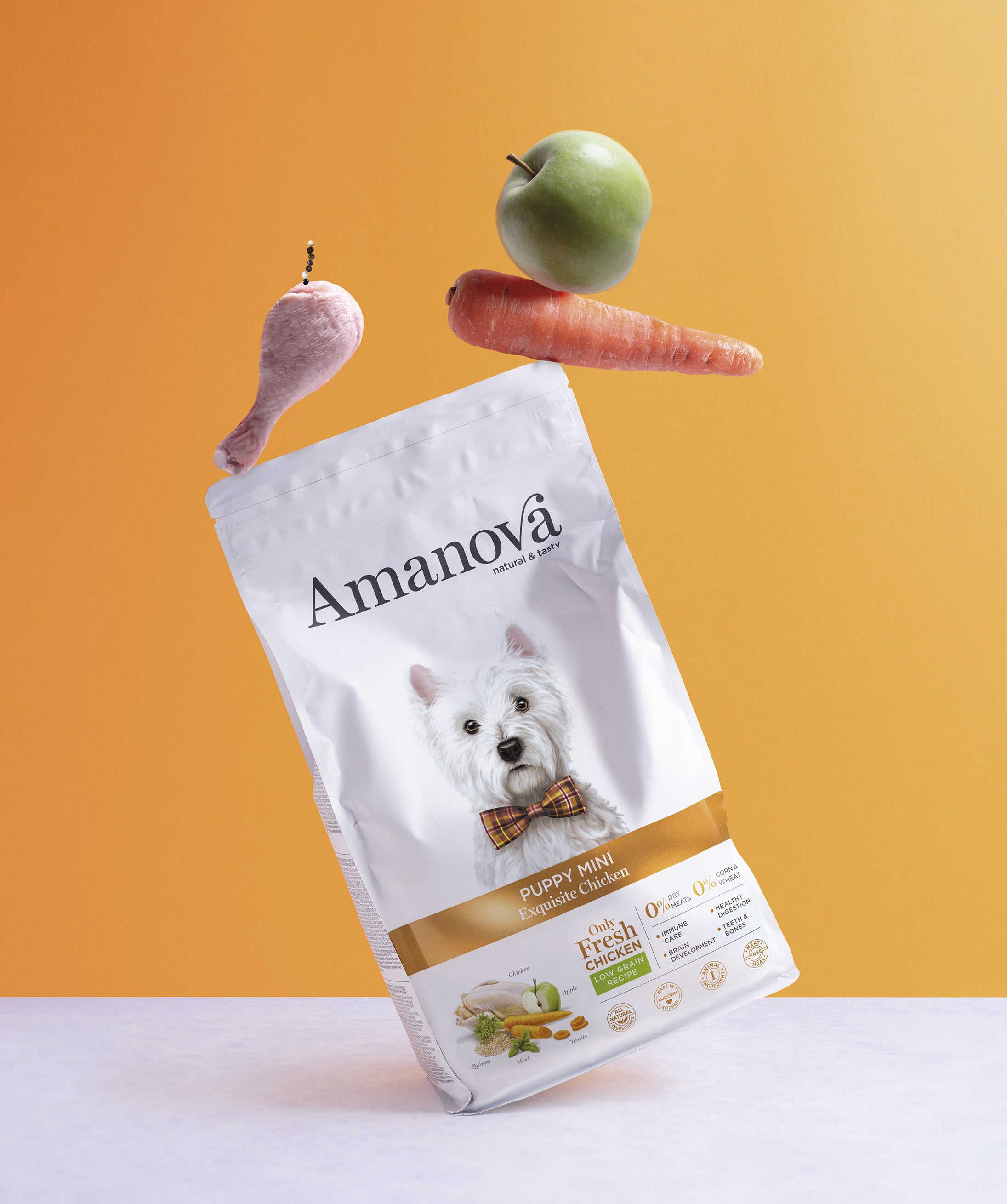 Pienso de pollo para cachorros de razas pequeñas | Amanova – Onlyfresh.com